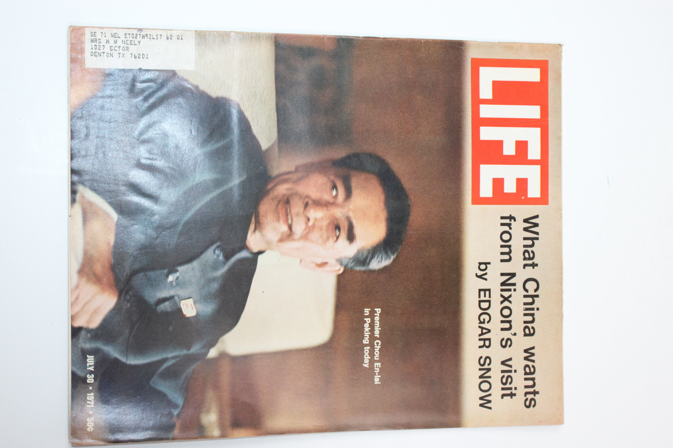 Life Magazine July 30, 1971 - Premier Chou En-lal - Princess Grace ...